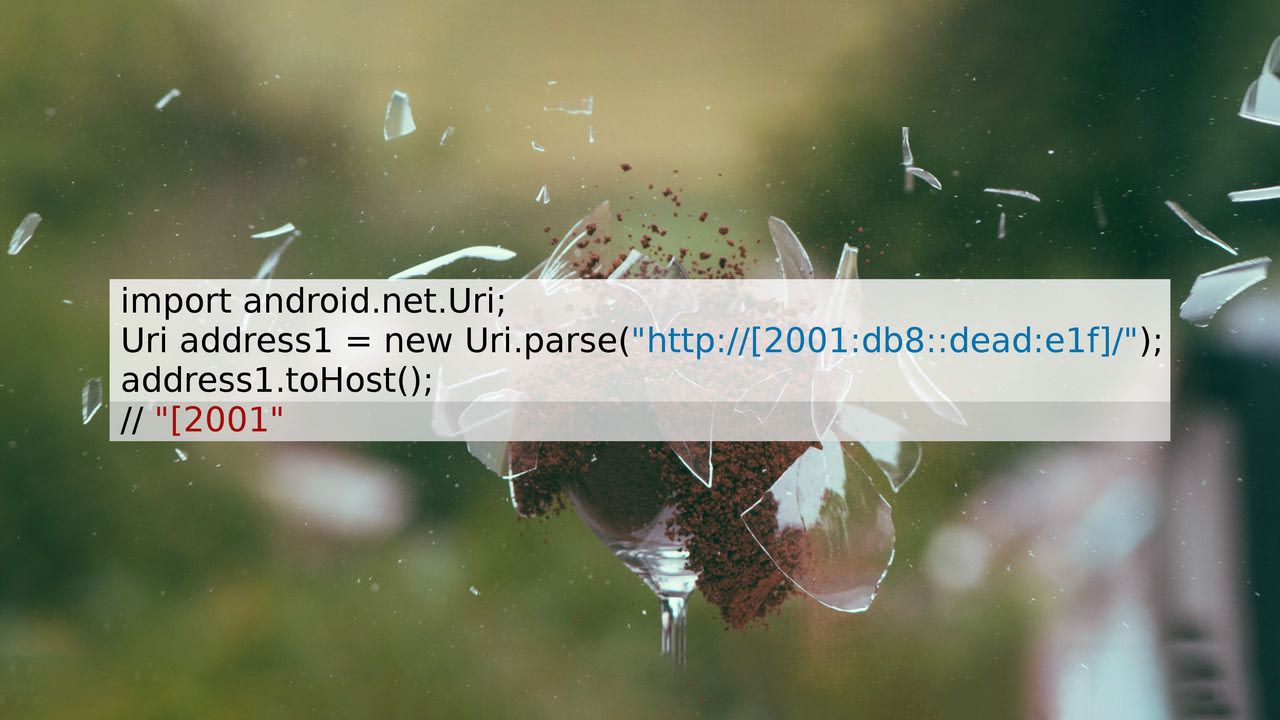android.net.Uri breaks IPv6 addresses in the wrong places | Ctrl blog