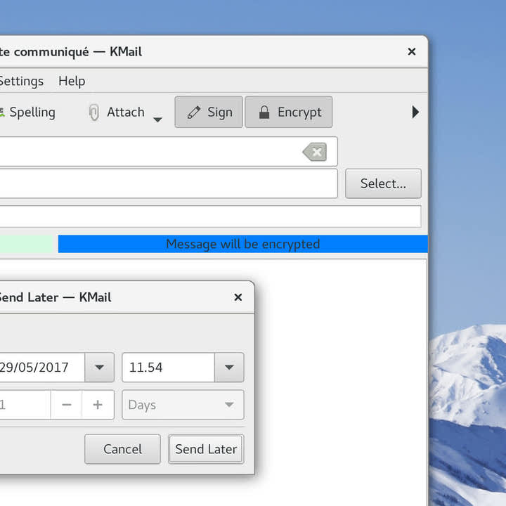 KMail’s Send Later sent PGP encrypted emails in plain-text | Ctrl blog
