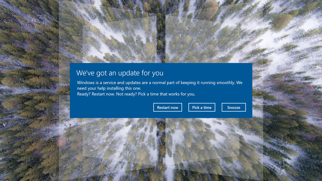 Windows 10 decides its a good idea to ask before rebooting for updates ...